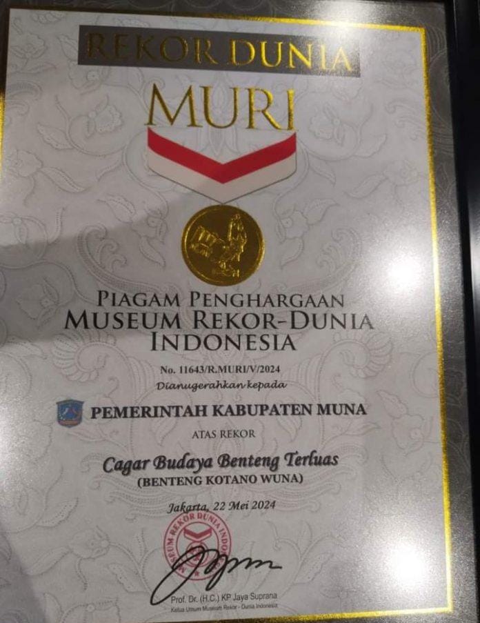 Tak Banyak Yang Tahu, Benteng Terluas Dunia Ada di Muna - Harianposid